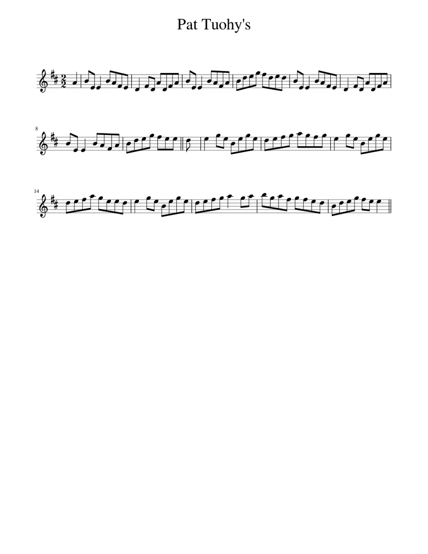 Pat Tuohy's Sheet music for Piano (Solo) Easy | Musescore.com