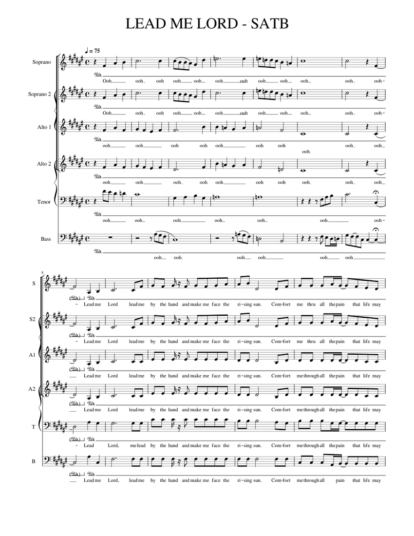 LEAD ME LORD - SATB Sheet Music for Piano (A Capella) | MuseScore.com