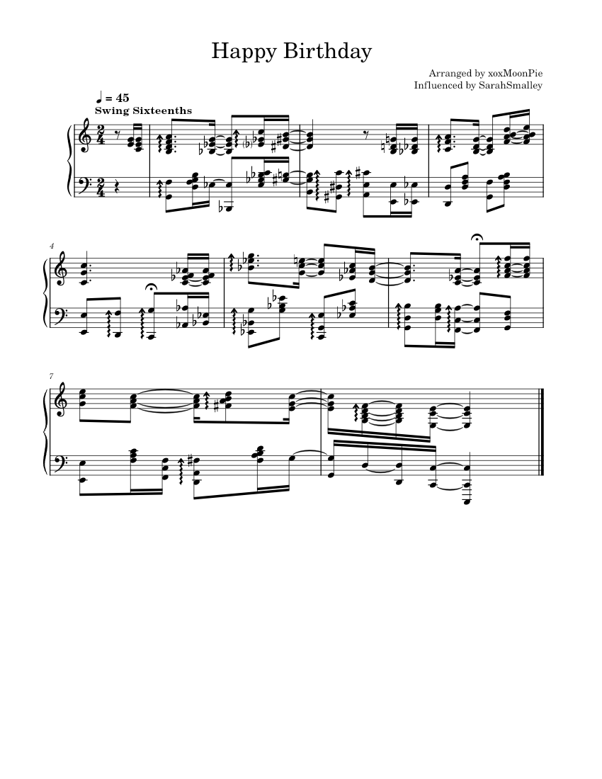 Happy Birthday to You – Misc Traditional Happy Birthday Stride Jazz ...