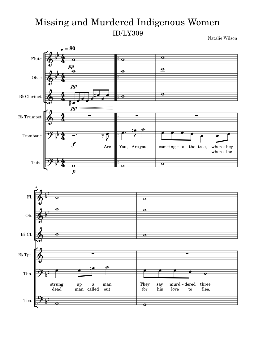 The Hanging Tree – MMIW Sheet Music for Trombone, Tuba, Flute, Oboe ...