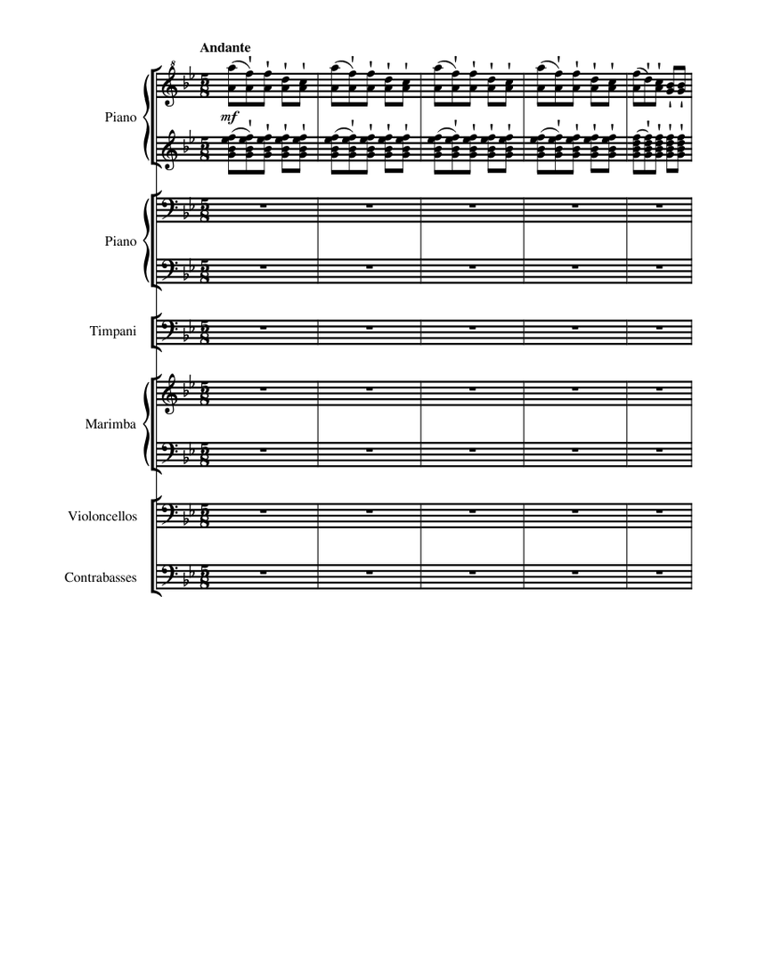 Atmospheres 2 Sheet music for Piano, Timpani, Marimba, Strings group ...