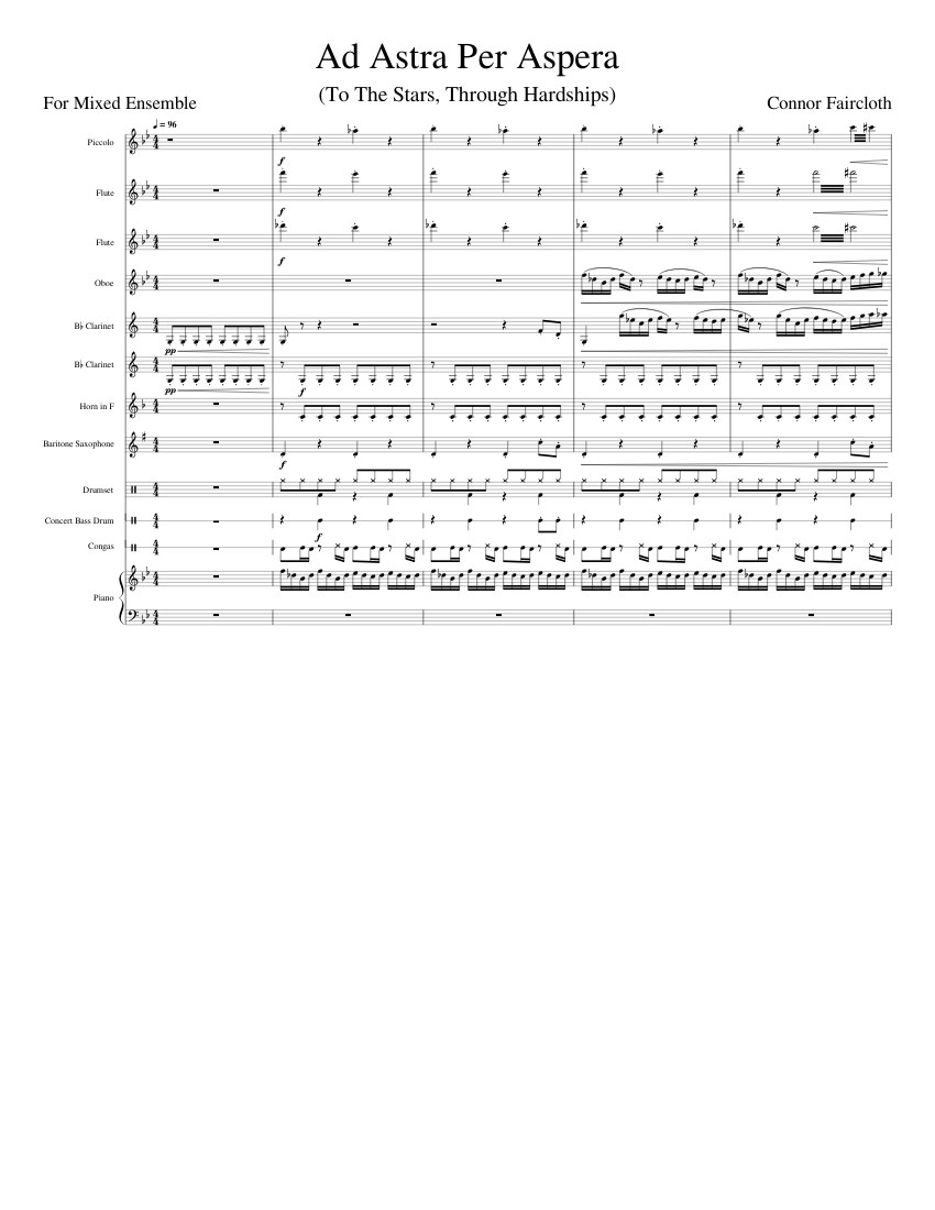 Ad_Astra_Per_Aspera MIXED ENSEMBLE Sheet music for Piano, Flute piccolo ...