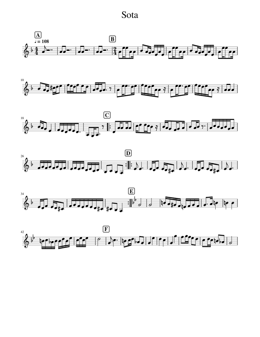 Sota Sheet music for Harmonica (Solo) | Musescore.com