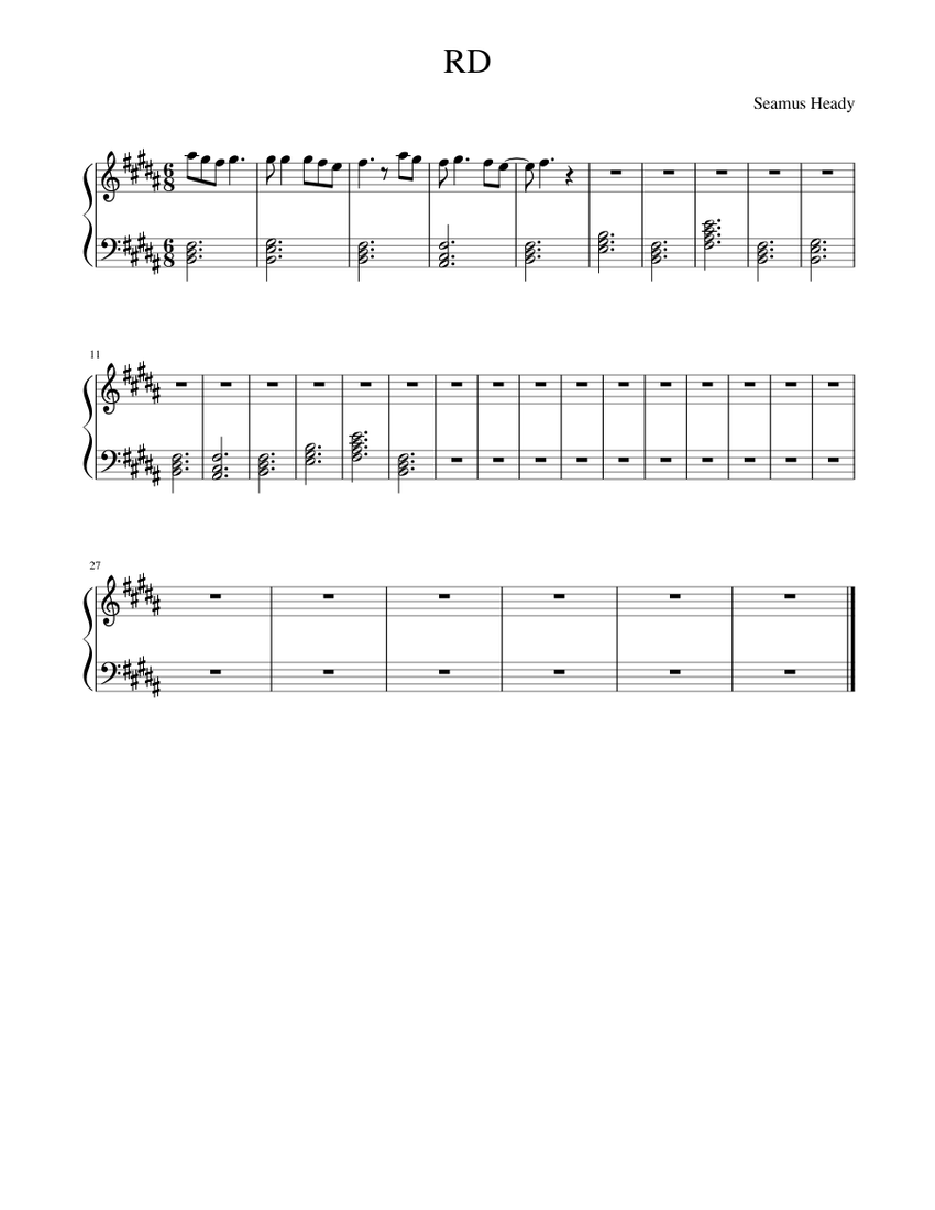 RD Sheet music for Piano (Solo) Easy | Musescore.com
