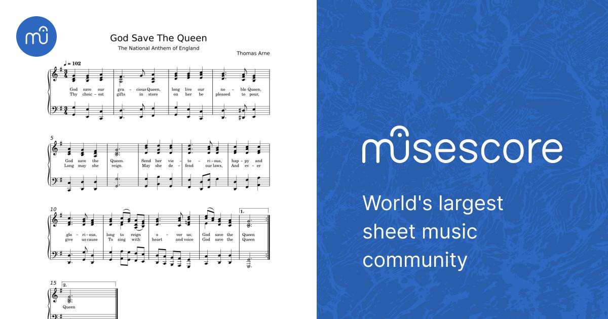 My Country tis of Thee/ God Save the Queen Organ Piano duet - musica ...