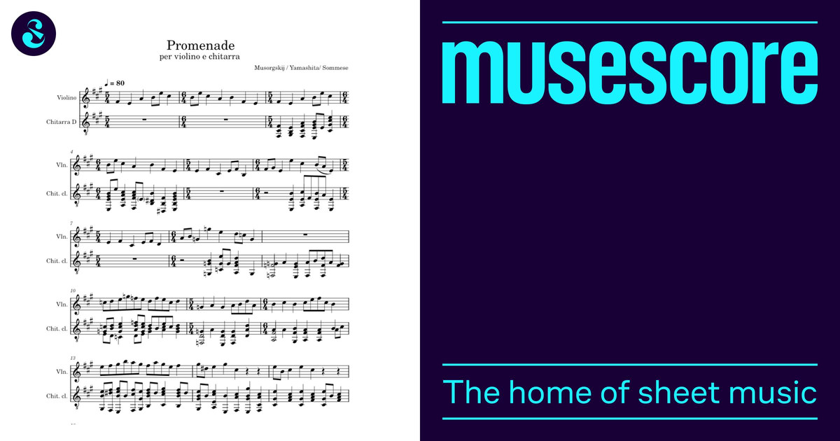 Promenade 1 from Pictures at an Exhibition – Modest Mussorgsky ...