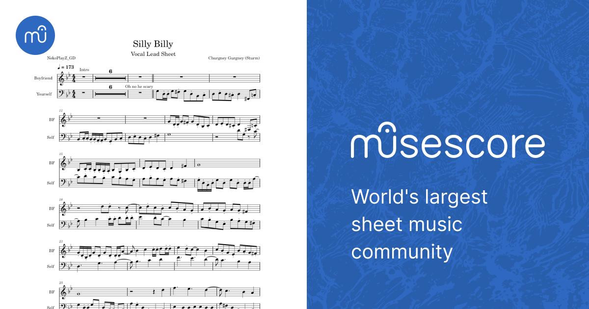 Silly Billy (Vocal Lead) Sheet Music for Piano (Piano Duo) | MuseScore.com