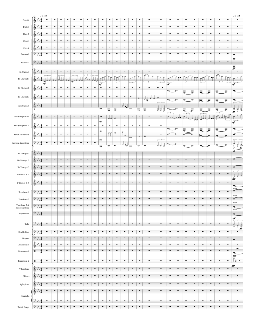 My first piece Sheet music for Trombone, Euphonium, Tuba, Flute piccolo ...