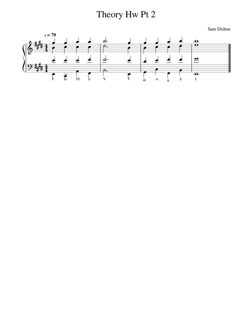 Theory_Hw_Pt_2 Sheet music for Piano (Solo) | Musescore.com