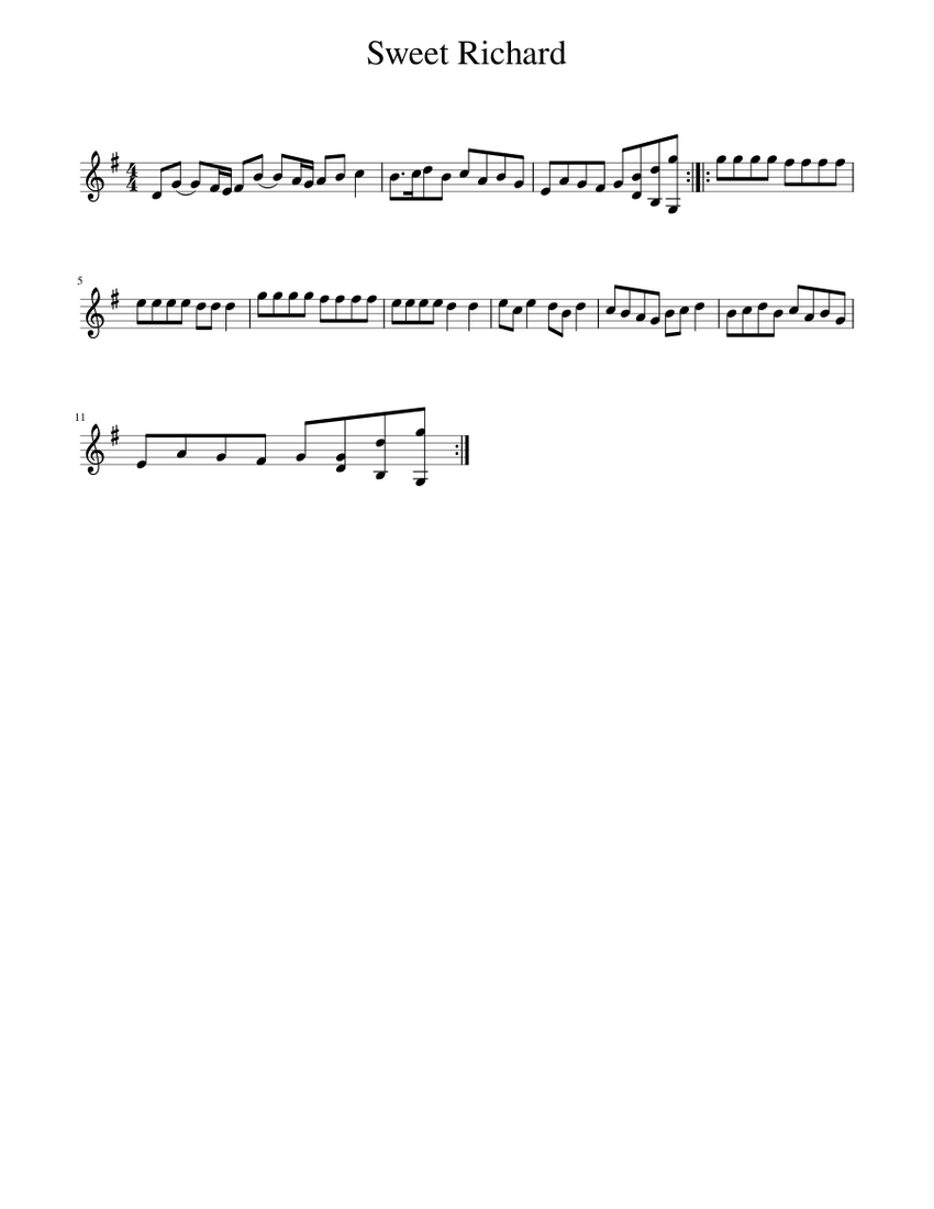 Sweet Richard Sheet music for Piano (Solo) Easy | Musescore.com