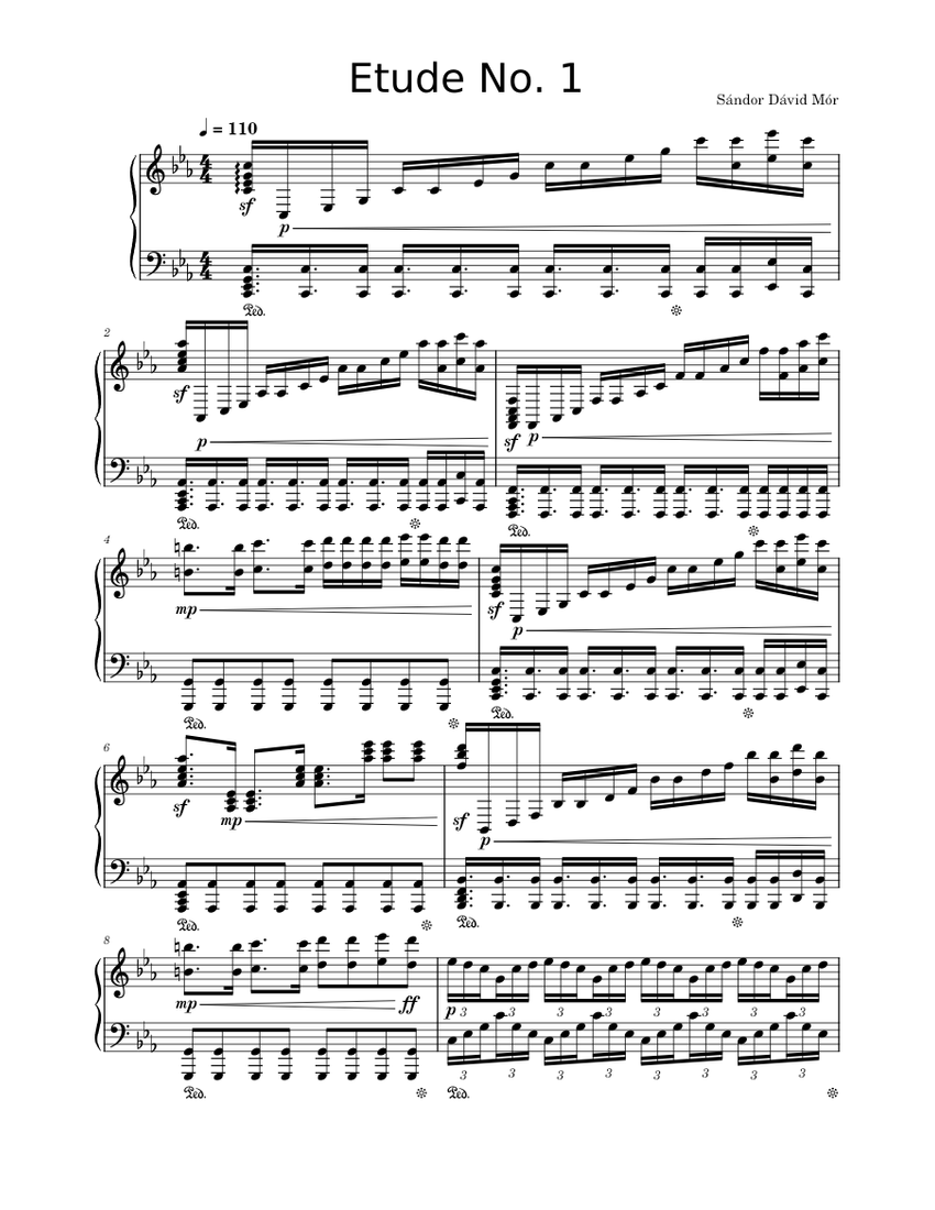 Etude No. 1 Sheet music for Piano (Solo) | Musescore.com