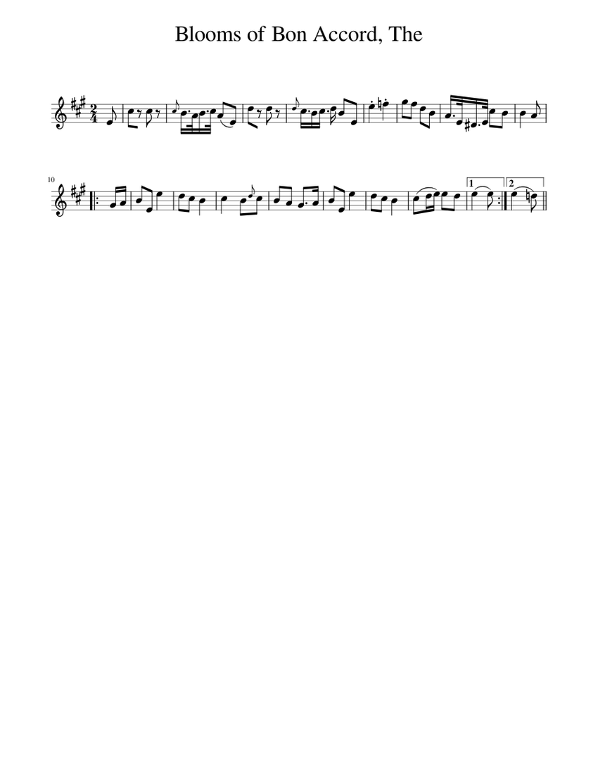 The Blooms of Bon Accord Sheet music for Piano (Solo) | Musescore.com