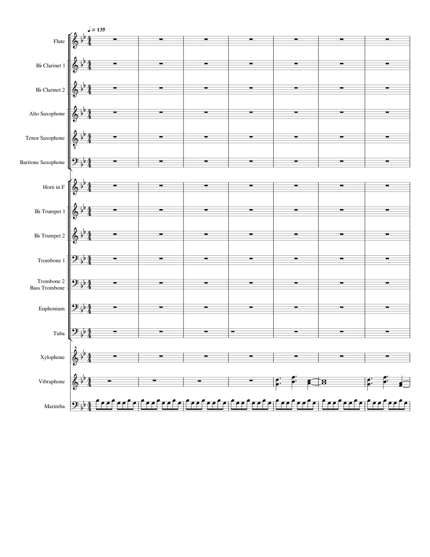 Spicy minor band composition Sheet music for Trombone, Euphonium, Tuba ...