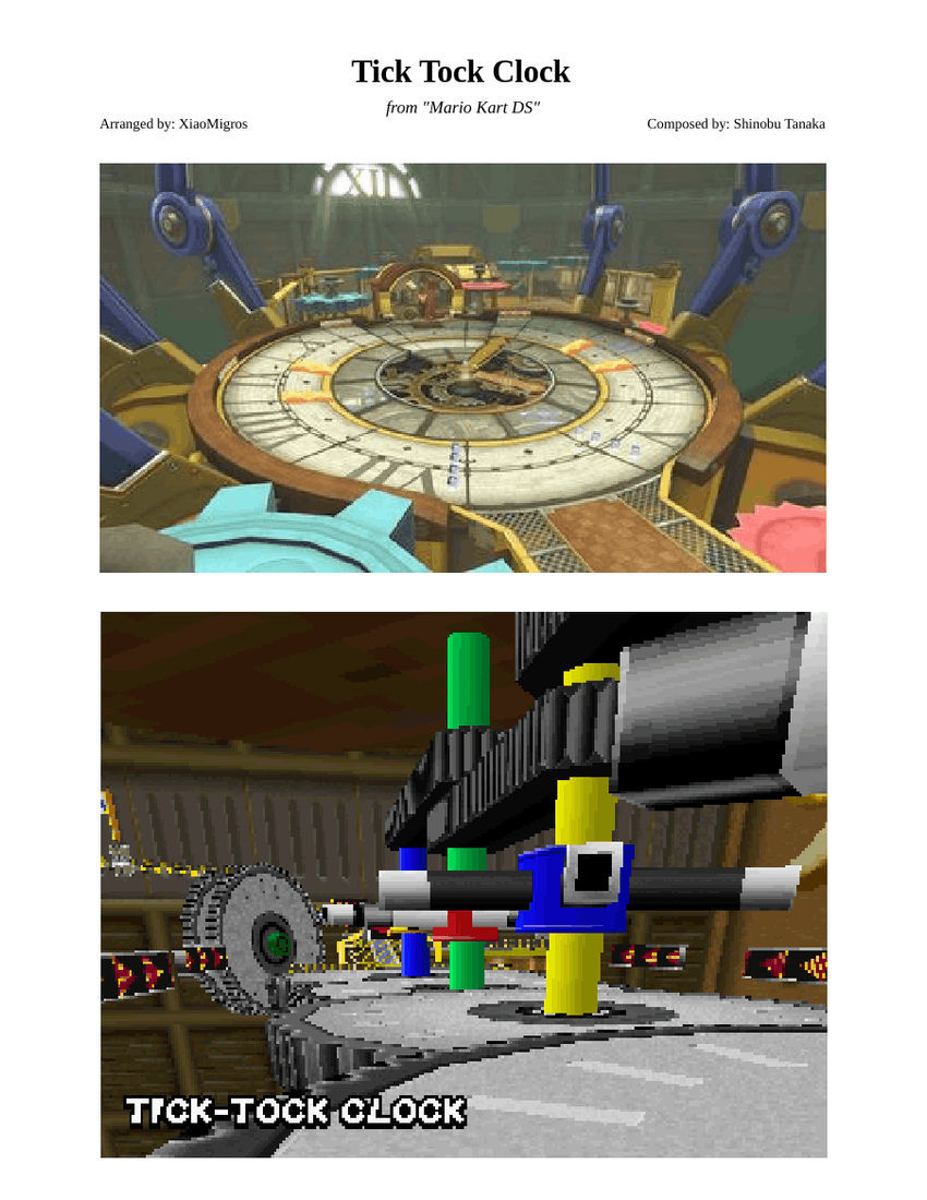 DS Tick Tock Clock but it's fully instrumentalised〖BIFI #24〗 Sheet ...