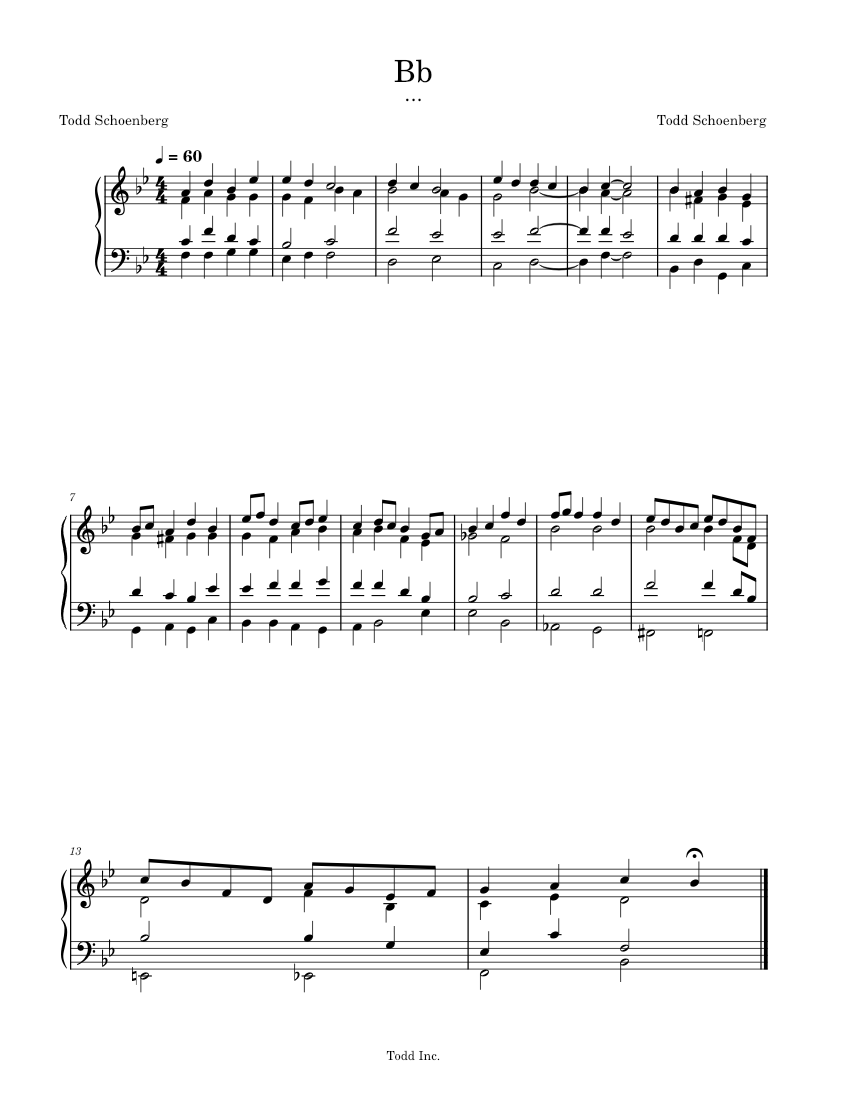 Bb Sheet music for Piano (Solo) Easy | Musescore.com