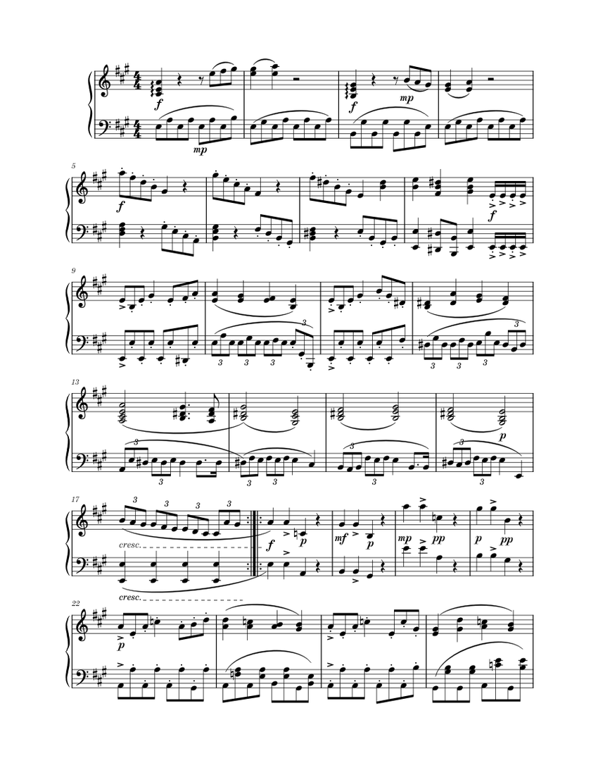 Simple music Sheet music for Piano (Solo) | Musescore.com