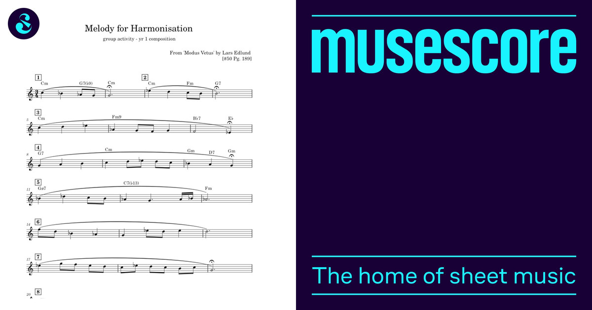 Melody for Harmonisation Sheet music for Piano (Solo) Easy | Musescore.com