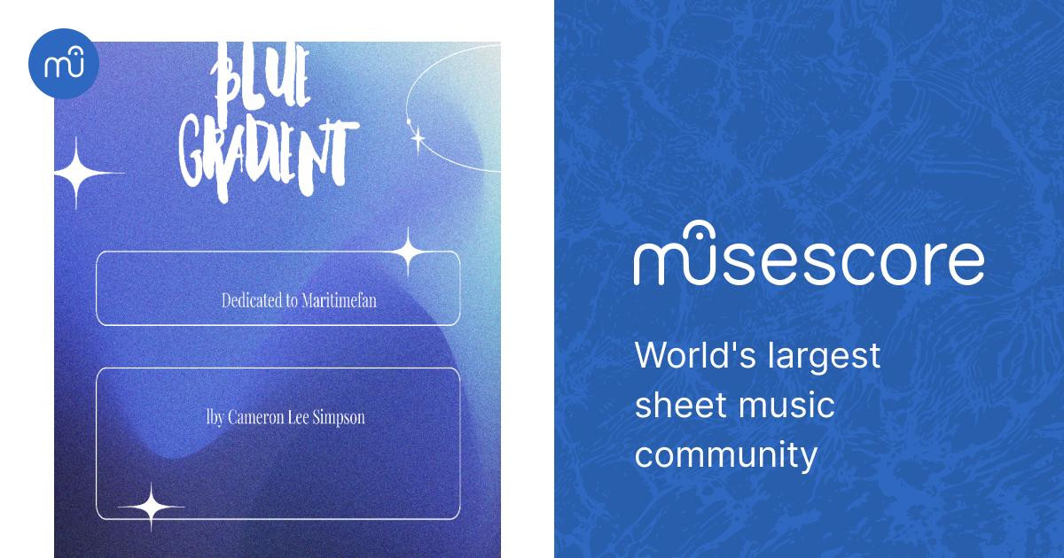 Blue Gradient Sheet Music for Piano (Solo) | MuseScore.com