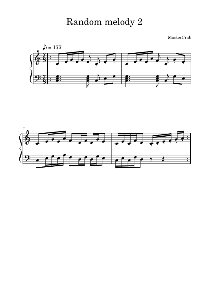 Random melody 2 Sheet music for Piano (Solo) Easy | Musescore.com