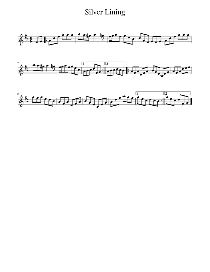 Silver Lining Sheet music for Piano (Solo) | Musescore.com