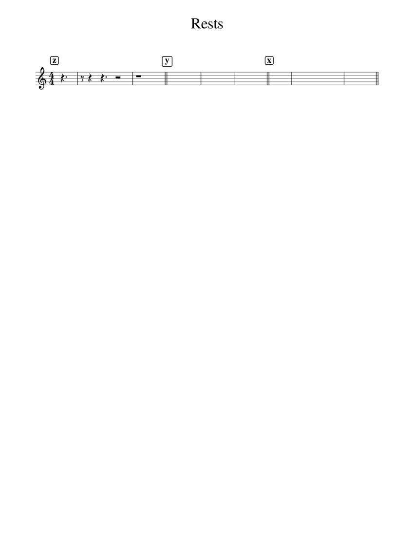 Rests Sheet music for Piano (Solo) | Musescore.com