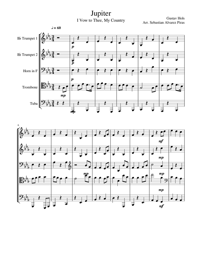 Jupiter - piano tutorial