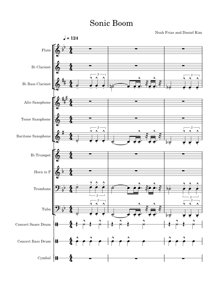 Snake Pit - Sonic Boom Sheet music for Trombone, Tuba, Flute, Clarinet ...