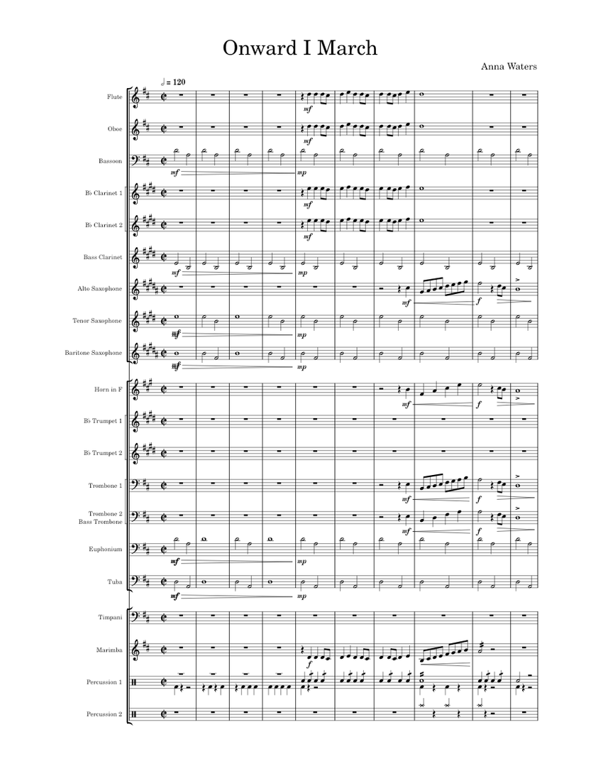 Onward_I_March Sheet music for Trombone, Euphonium, Tuba, Flute & more ...