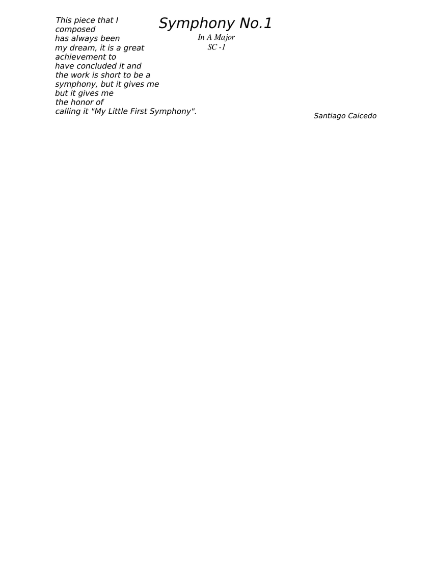 Symphony 1° Sheet Music For Flute Oboe Bassoon French Horn And More