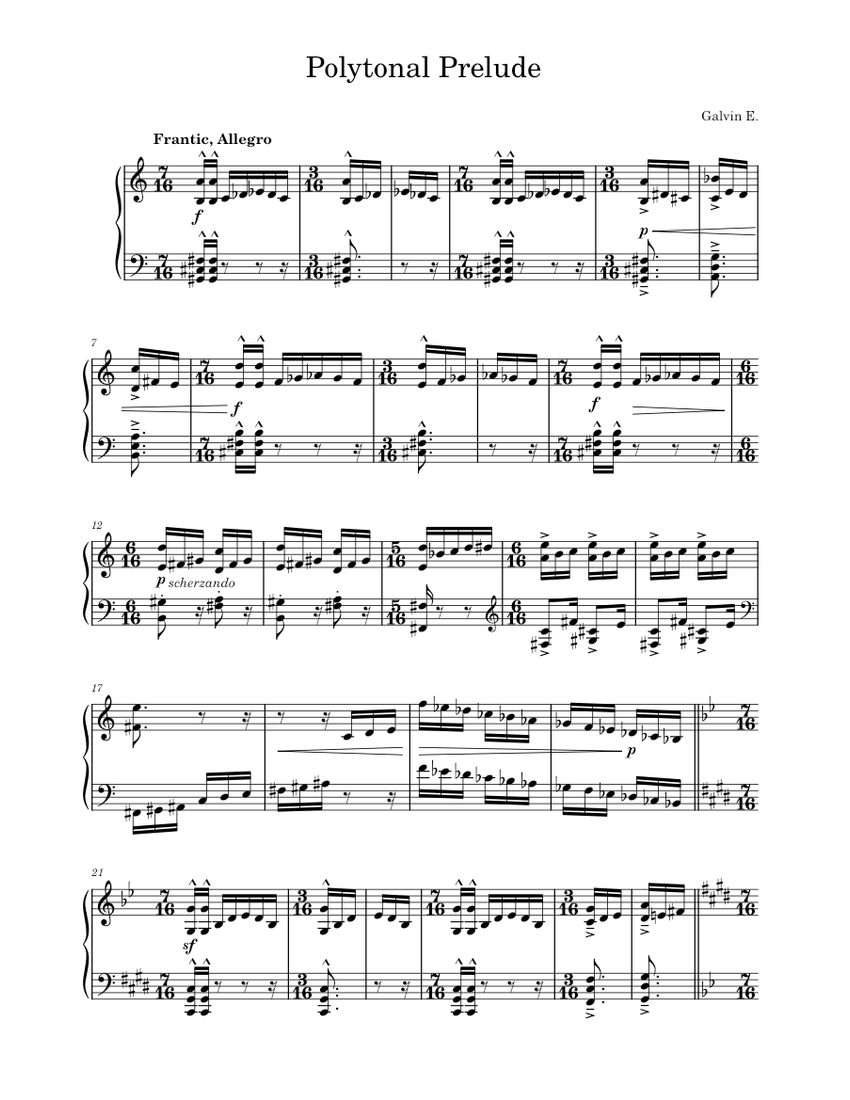 Polytonal Prelude - piano tutorial