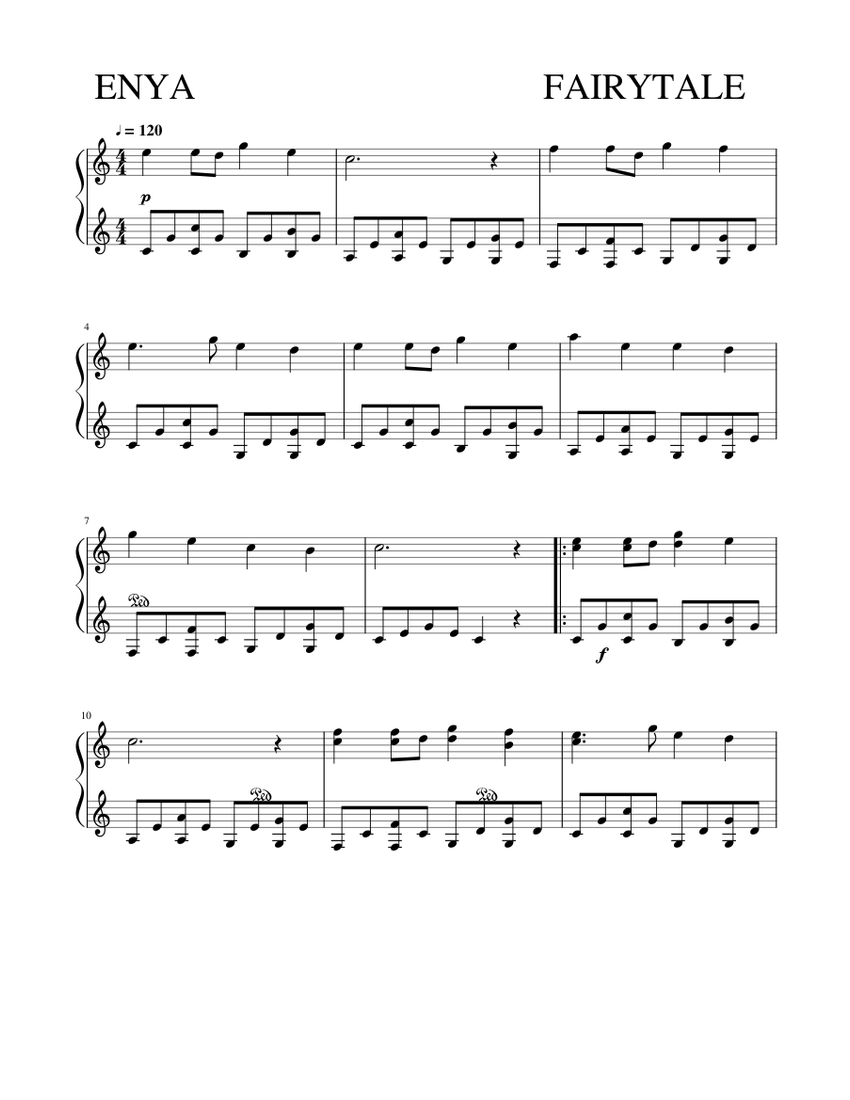 Fairytale Sheet music for Piano (Solo) | Musescore.com