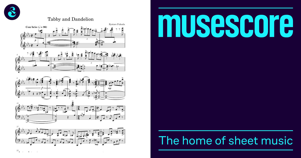 Tabby and Dandelion Sheet music for Piano (Solo) | Musescore.com