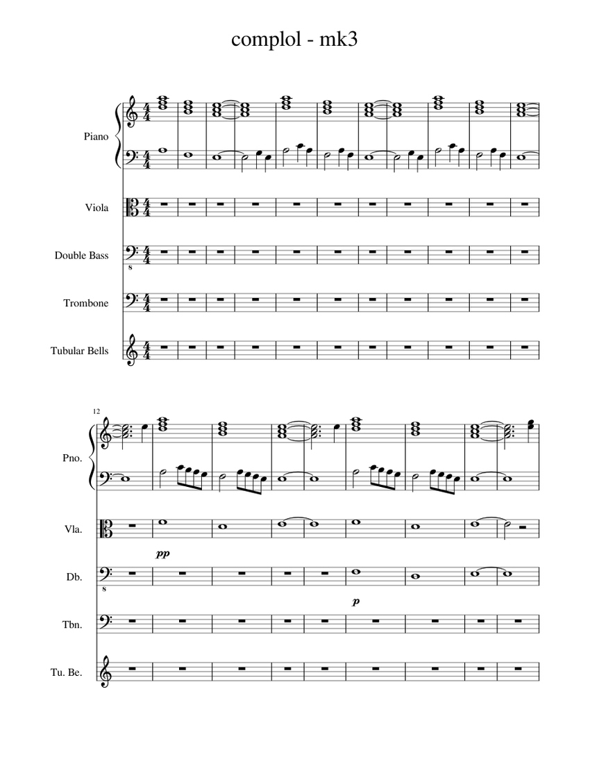 Complol mk4 Sheet music for Piano, Trombone, Contrabass, Viola & more ...