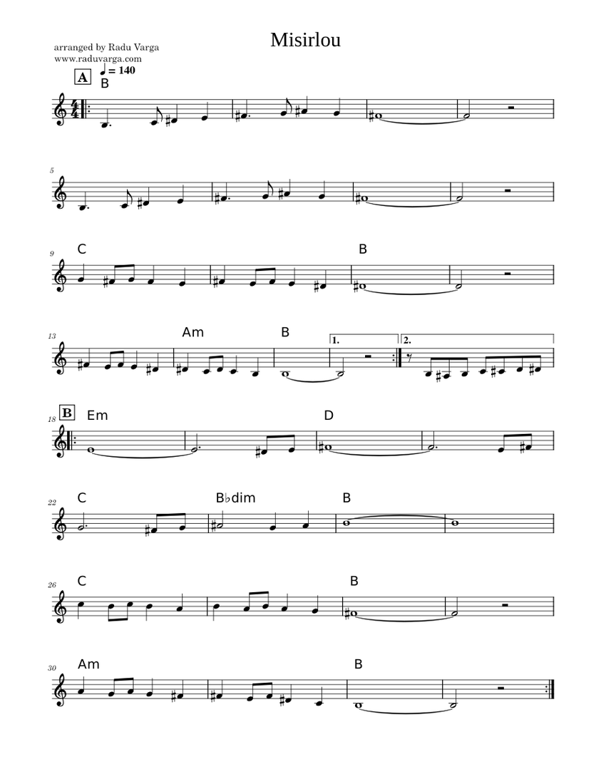 Misirlou – Misc Traditional - piano tutorial