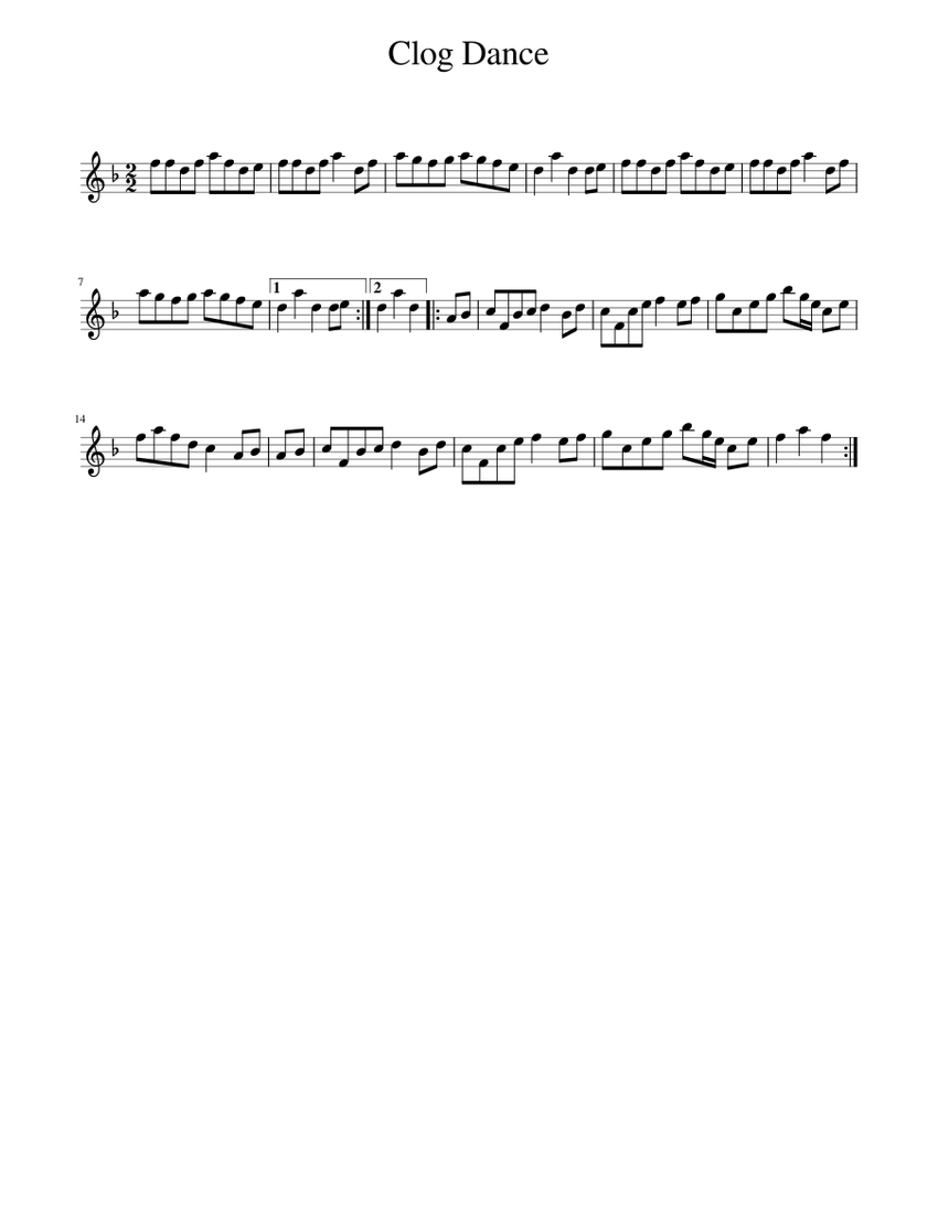 Clog Dance Sheet music for Piano (Solo) Easy | Musescore.com