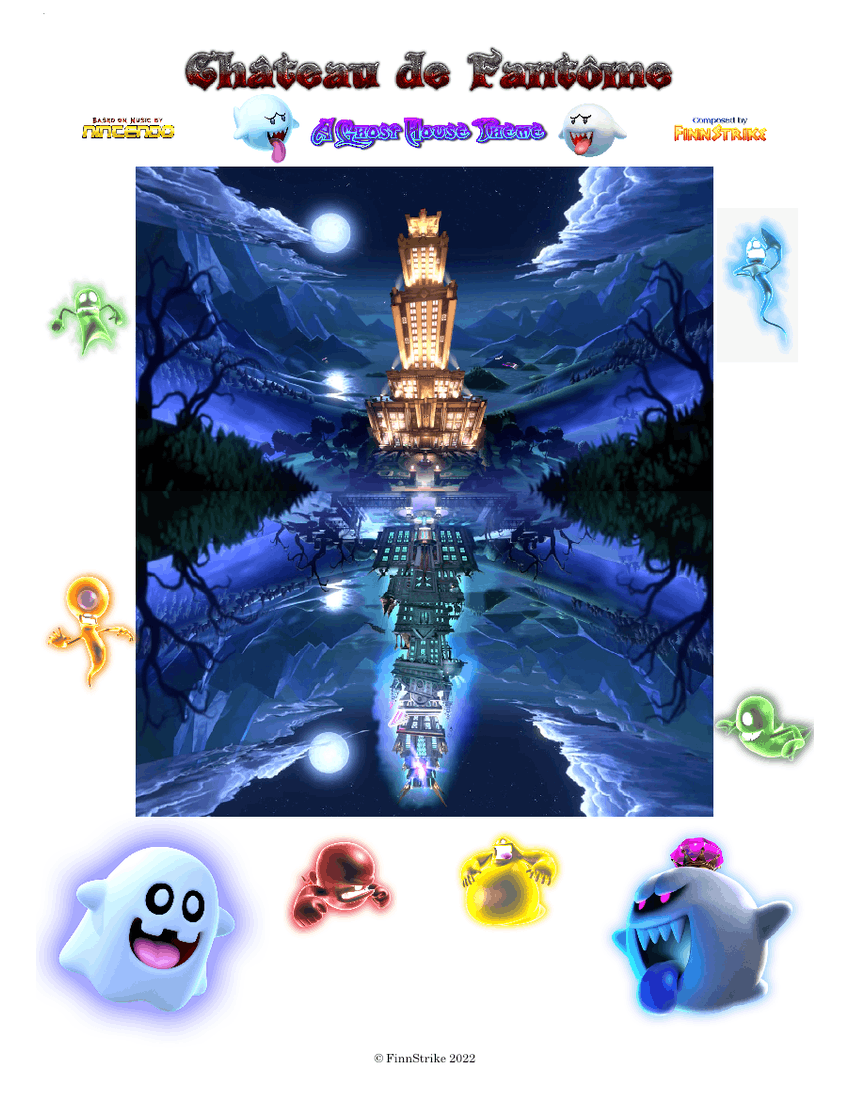 Château de Fantôme - A Ghost House Theme Sheet music for Soprano, Alto, Tenor, Harpsichord ...