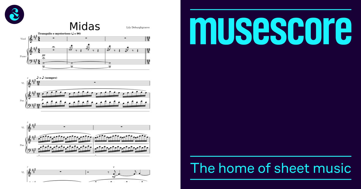 Midas – Lily Deburghgraeve Sheet Music for Piano, Violin (Solo ...