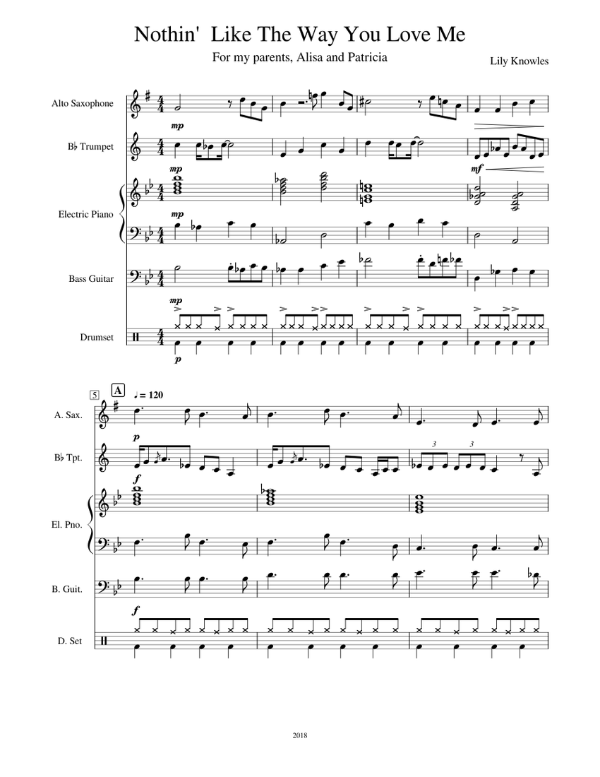 Music Comp 2019 - Lily Knowles Sheet music for Piano, Saxophone alto ...