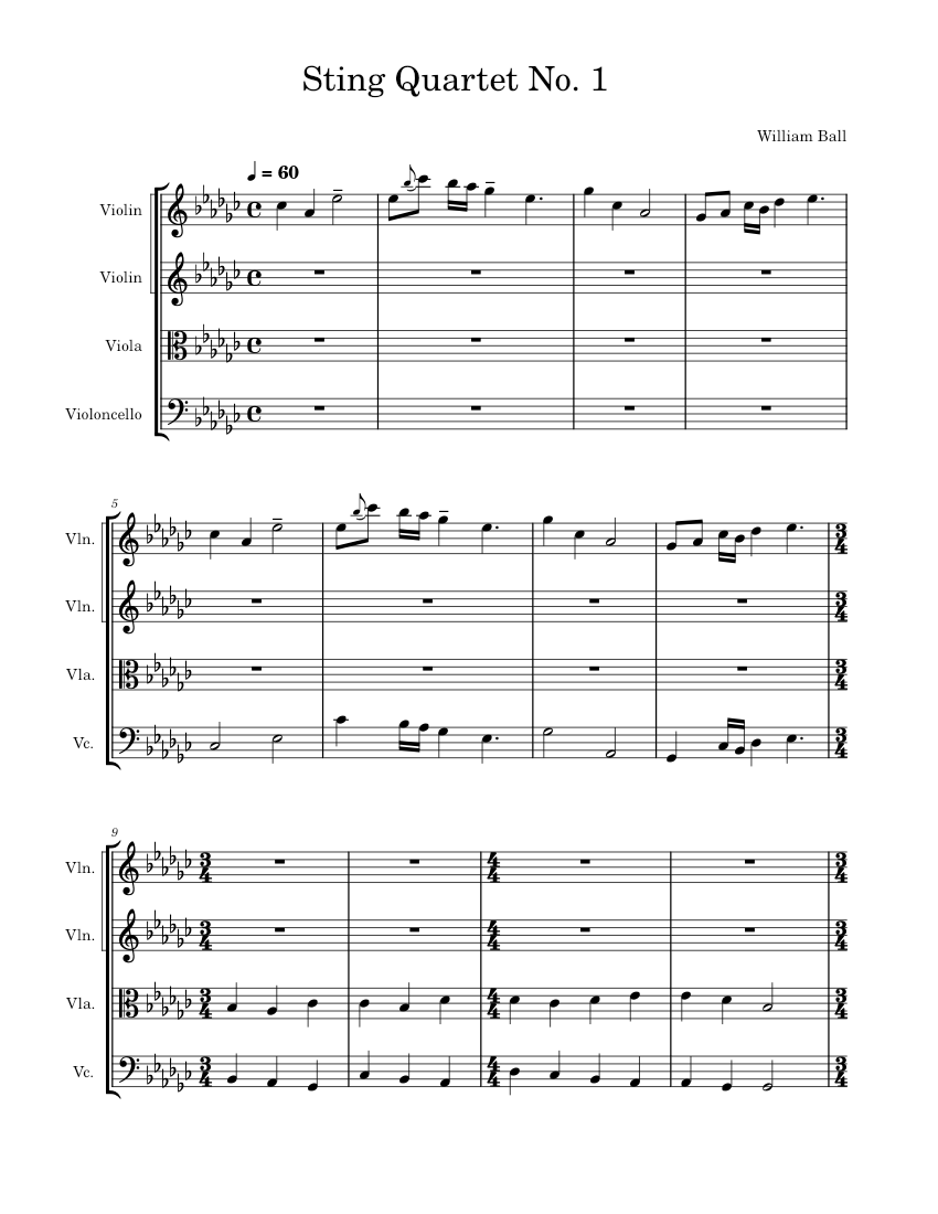 String Quartet Attempt - piano tutorial