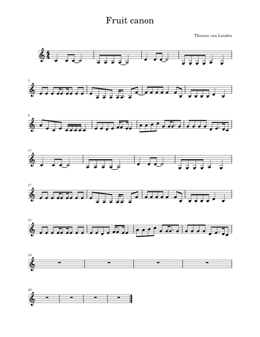Fruit_canon - piano tutorial
