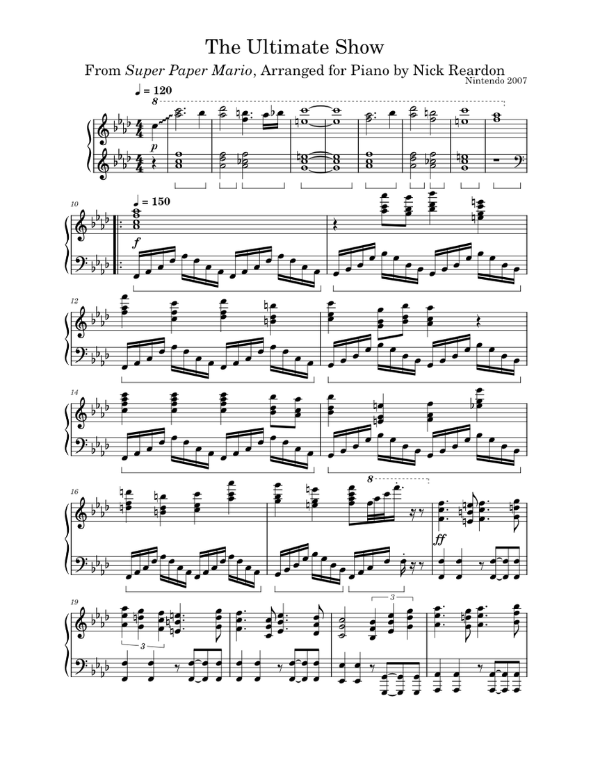 The Ultimate Show Sheet music for Piano (Solo) | Musescore.com