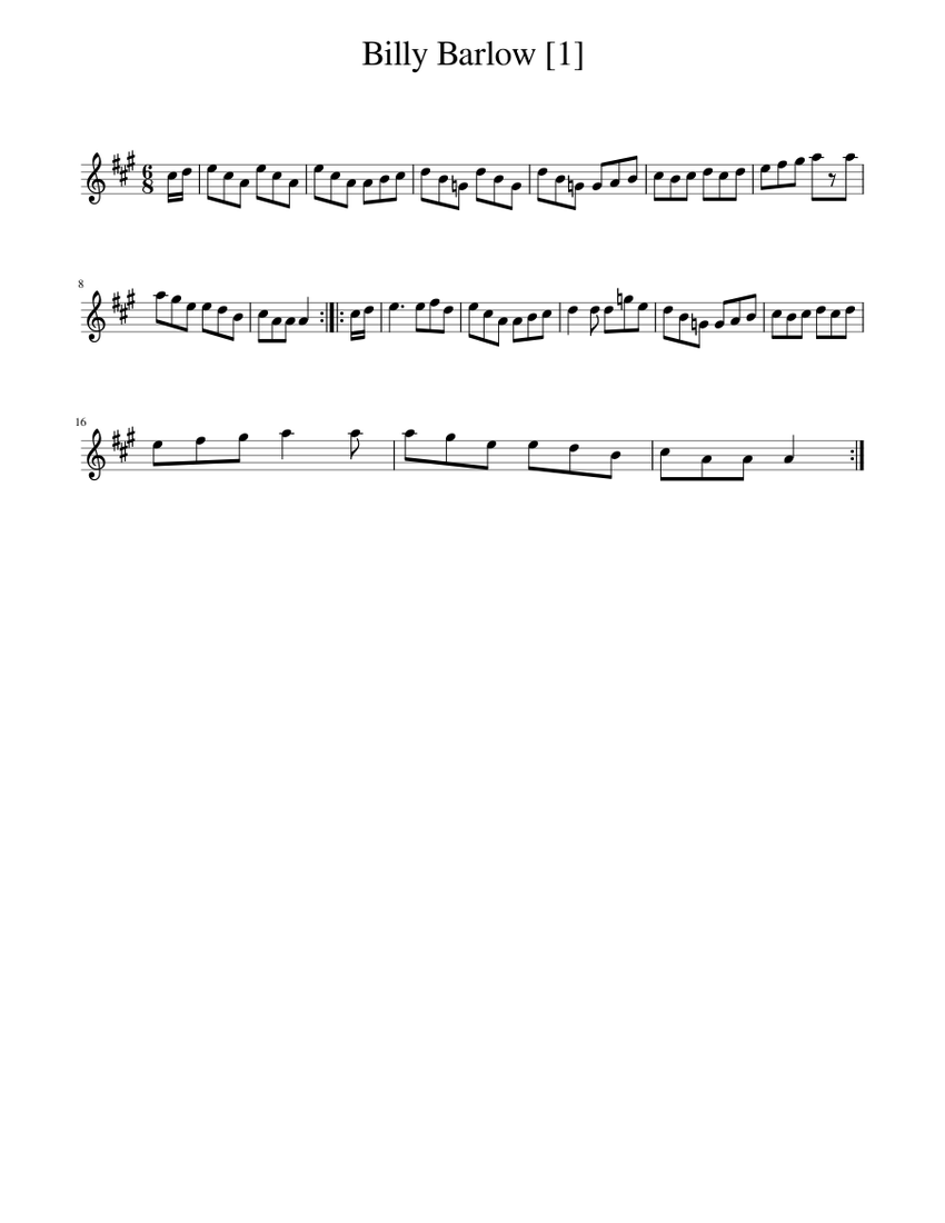 Billy Barlow Sheet music for Piano (Solo) | Musescore.com