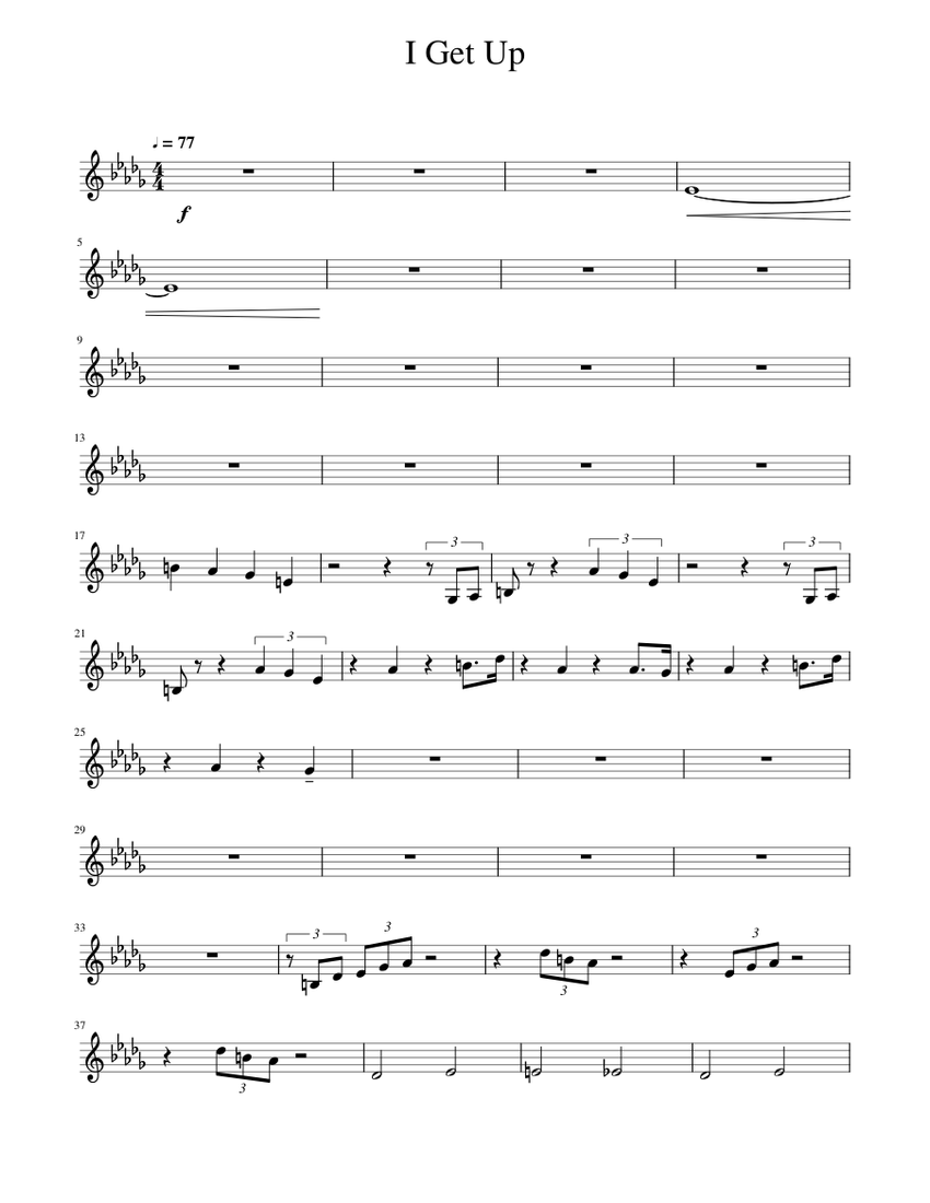 I Get Up Sheet music for Piano (Solo) Easy | Musescore.com