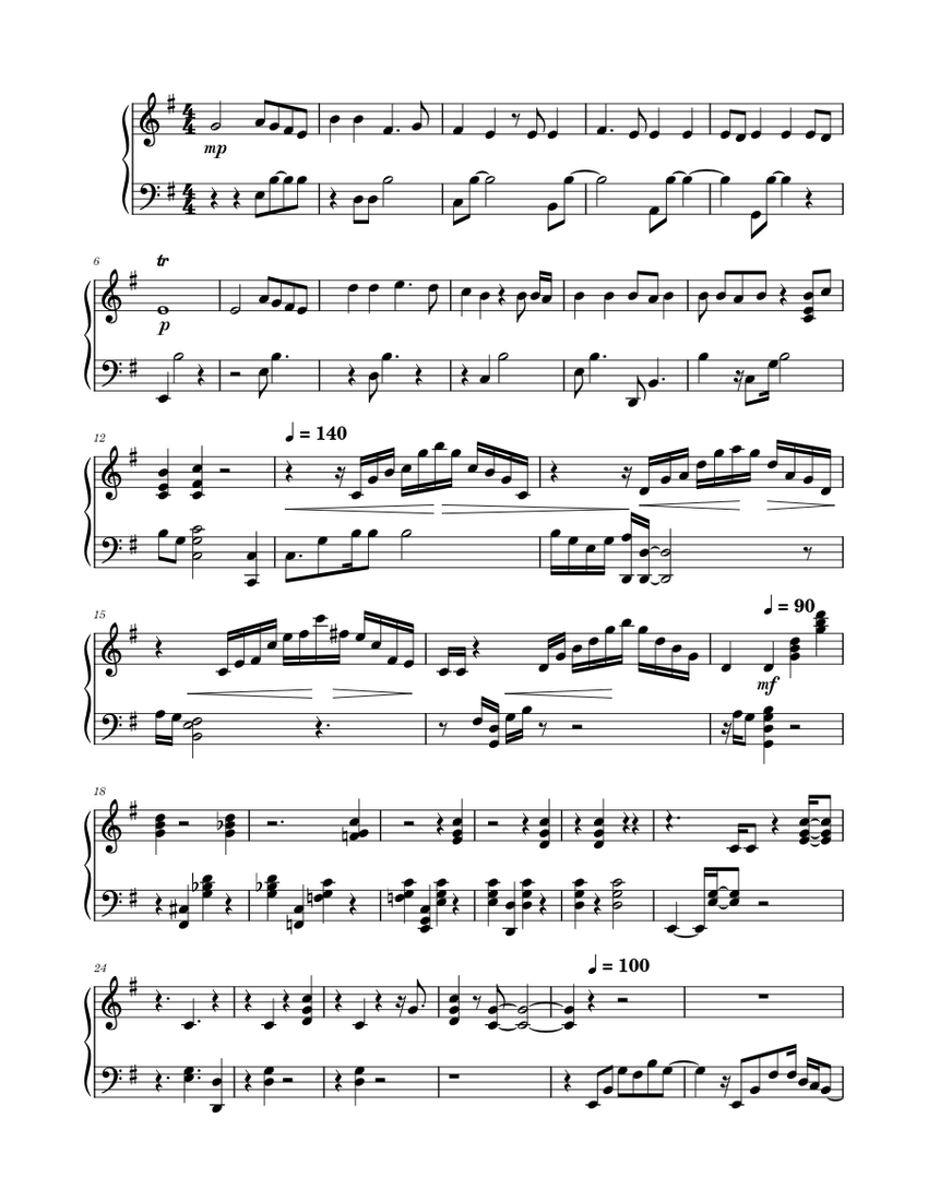 GCSE composition Sheet music for Piano (Solo) | Musescore.com