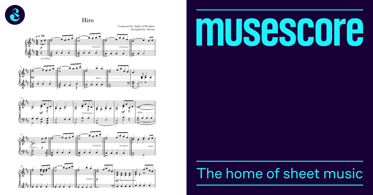 Hiro — Sight of Wonders Sheet music for Piano (Solo) Easy | Musescore.com