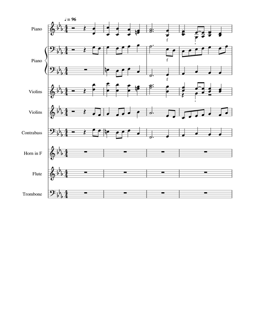 Now Thank We All Our God Sheet Music for Piano, Trombone, Flute, French ...