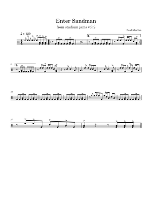 Enter sandman – Paul Murtha Sheet Music for Trombone, Euphonium, Tuba ...