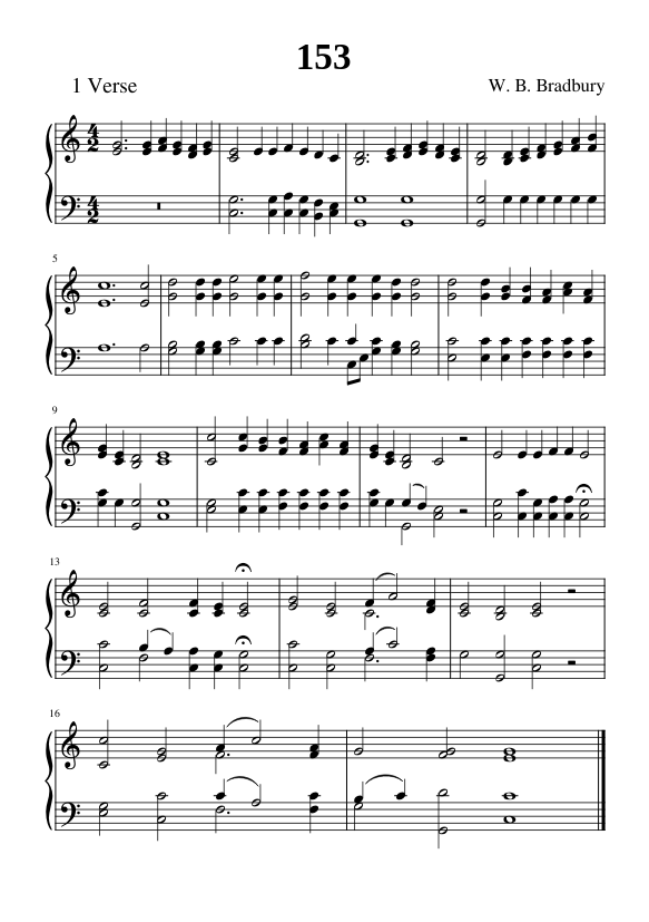 153 - Entrust Your Burden Sheet Music for Piano (Solo) easy | MuseScore.com