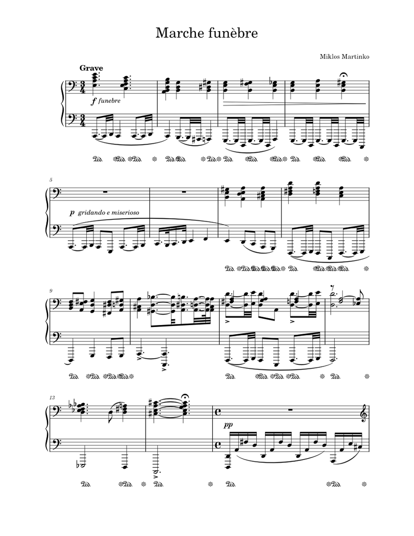 Marche funèbre Sheet music for Piano (Solo) | Musescore.com