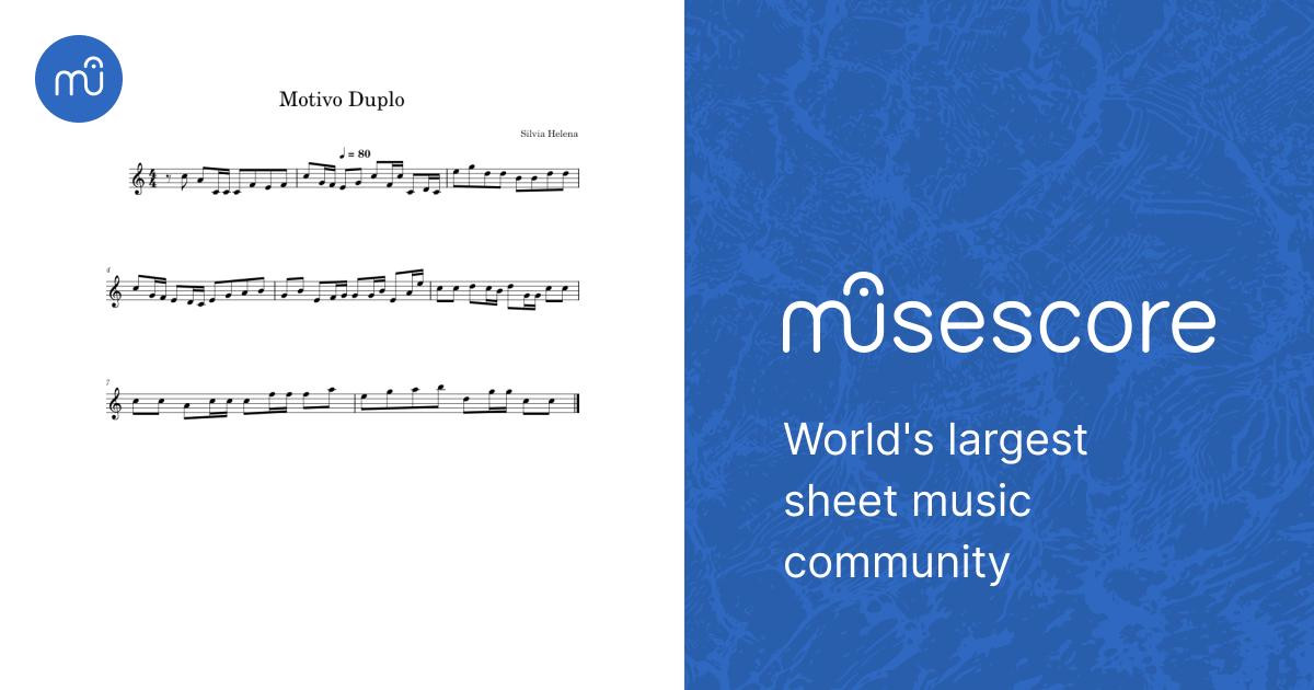 ATIVIDADE MOTIVO DUPLO Sheet music for Flute (Solo) | Musescore.com